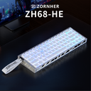 ZH68-HE Hall Effect 65% Mechanical Keyboard ，White Spiderweb Keycap，Fu