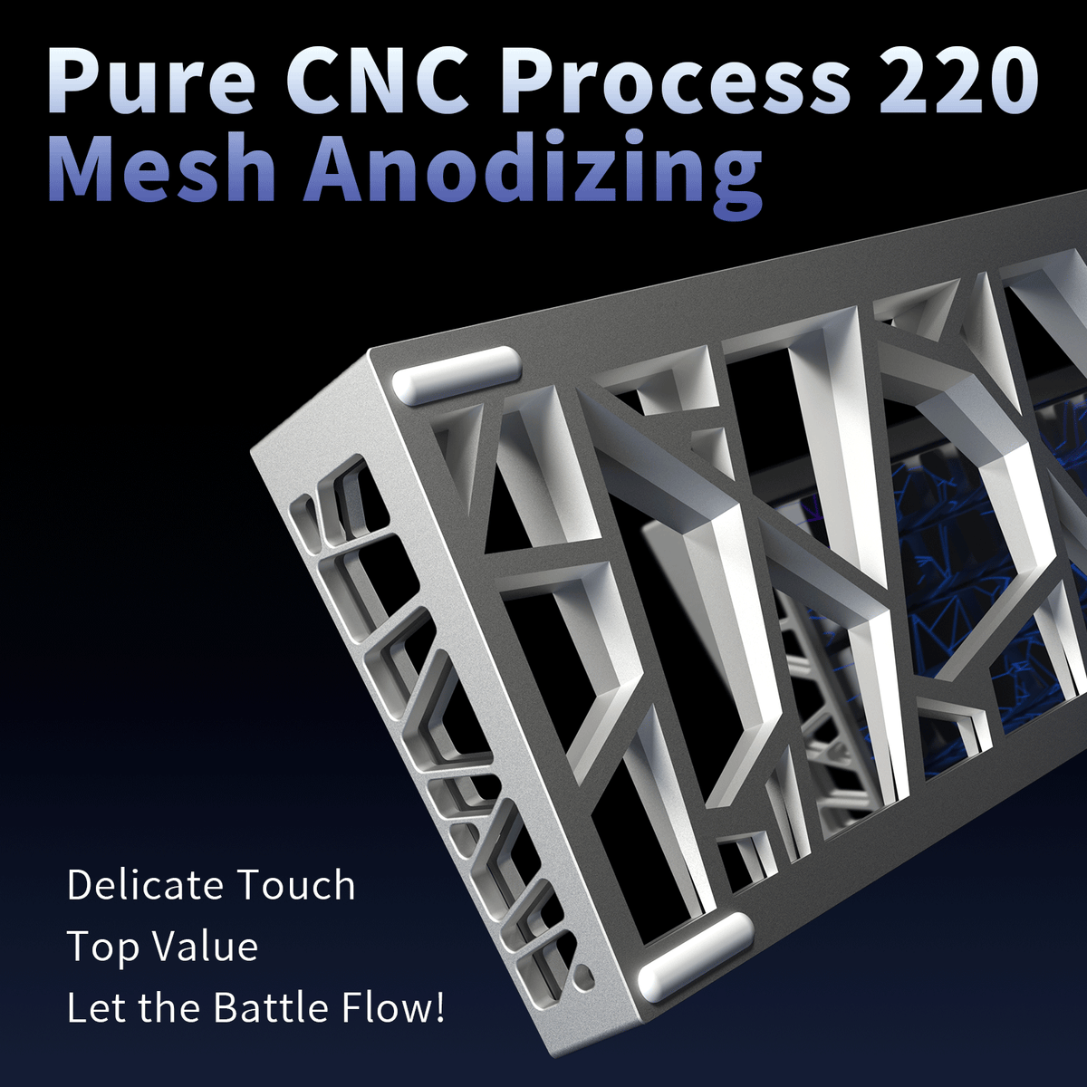 ZH68-HE Hall Effect 65% Mechanical Keyboard ，White Spiderweb Keycap，Fu